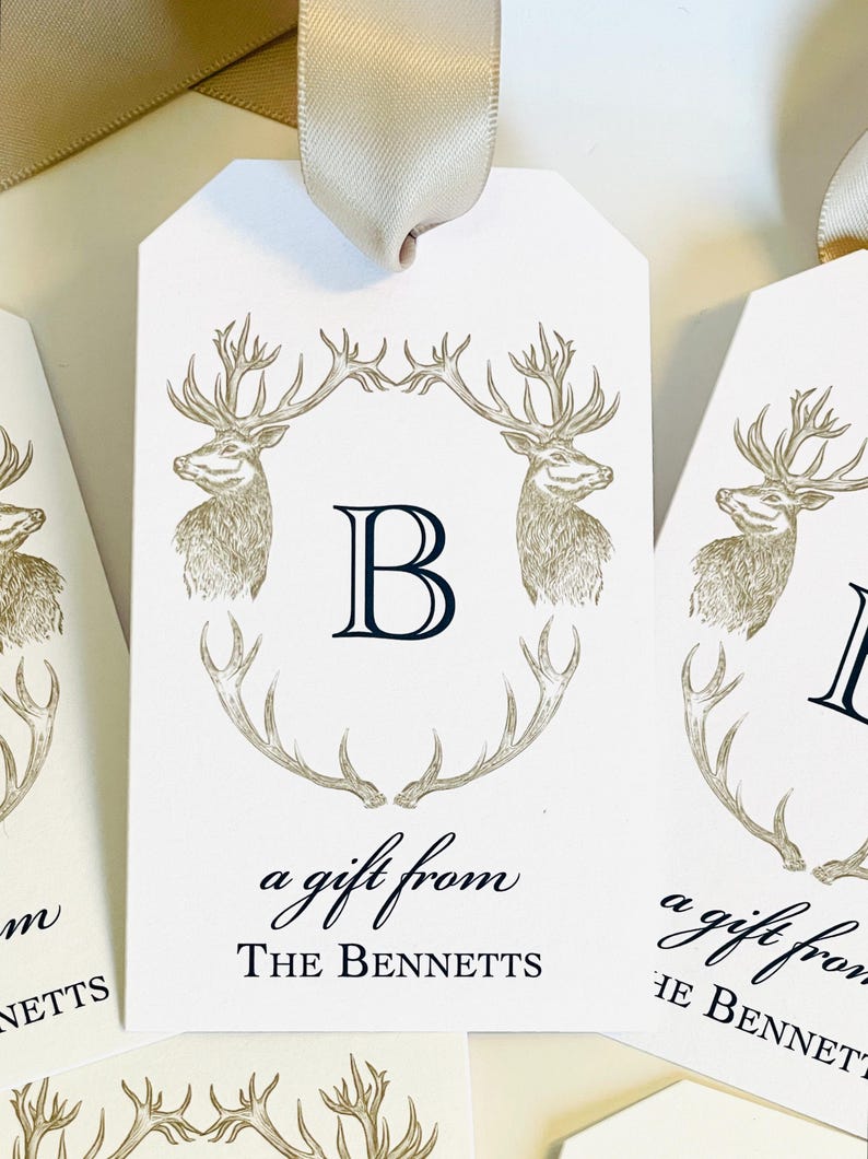 Stag Gift Tags | Set of 16 | Multiple Color Options - Etsy