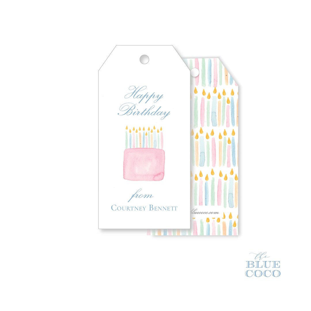 Happy Birthday Gift Tag Set of 12 - Etsy