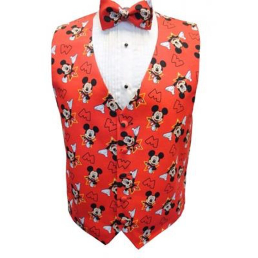 Cartoon Mouse Star Tuxedo Vest and Bow Tie - Etsy