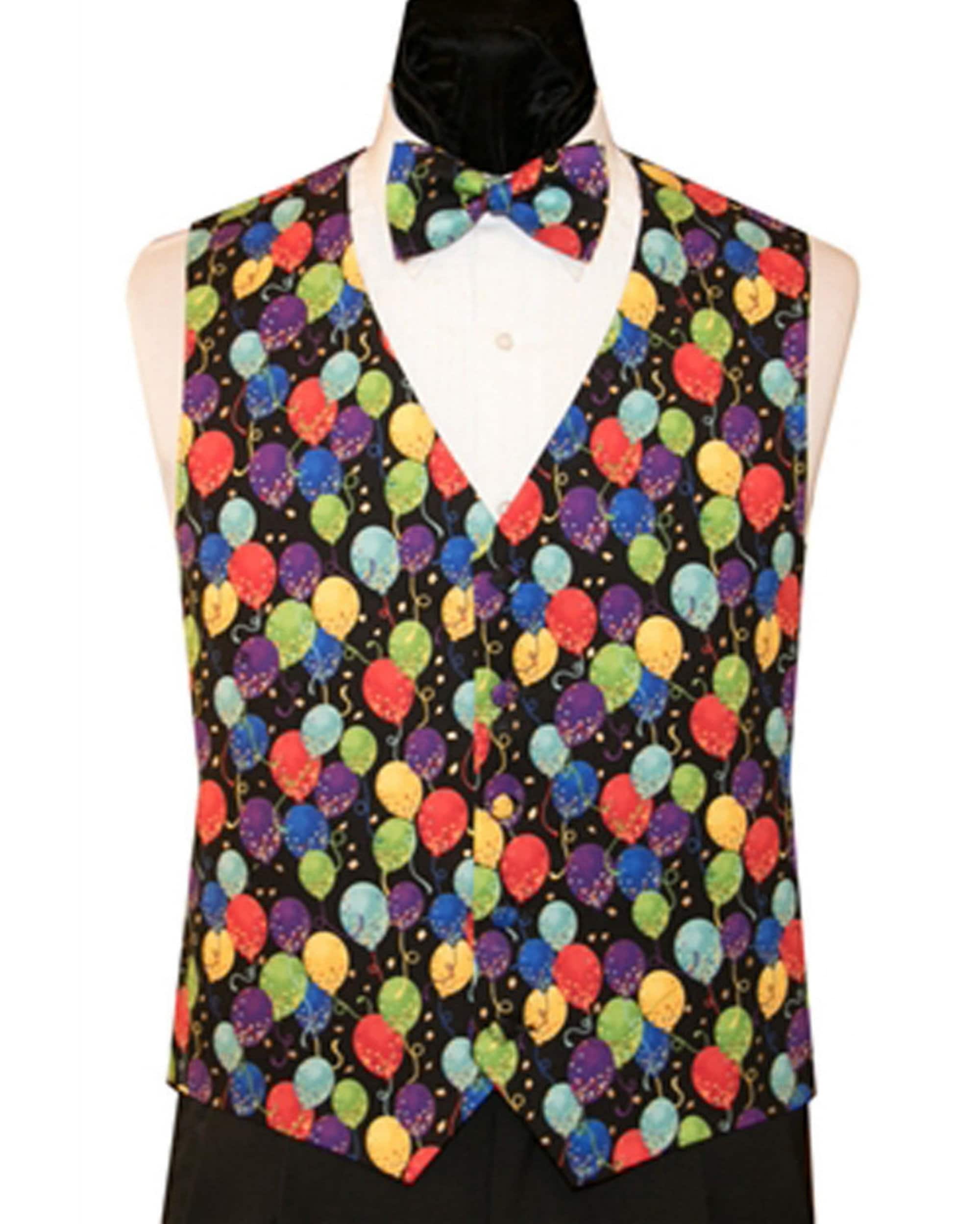 Balloon Festival Tuxedo Vest and Bow Tie - Etsy