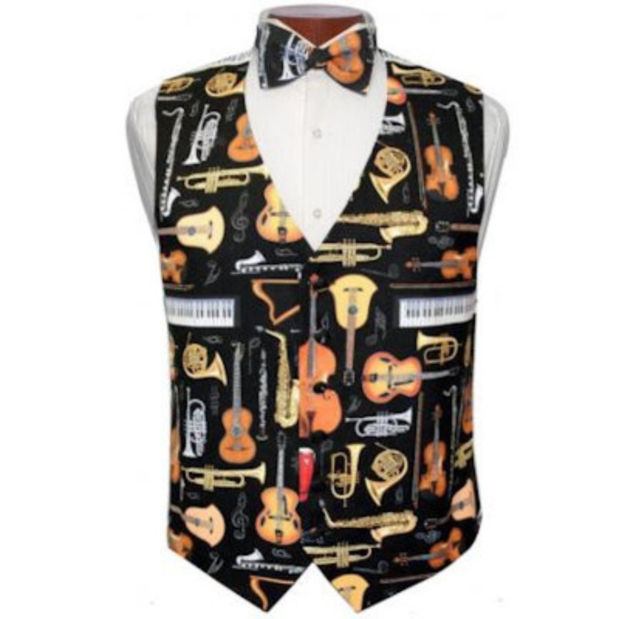 Musical Instruments Tuxedo Vest and Bow Tie - Etsy