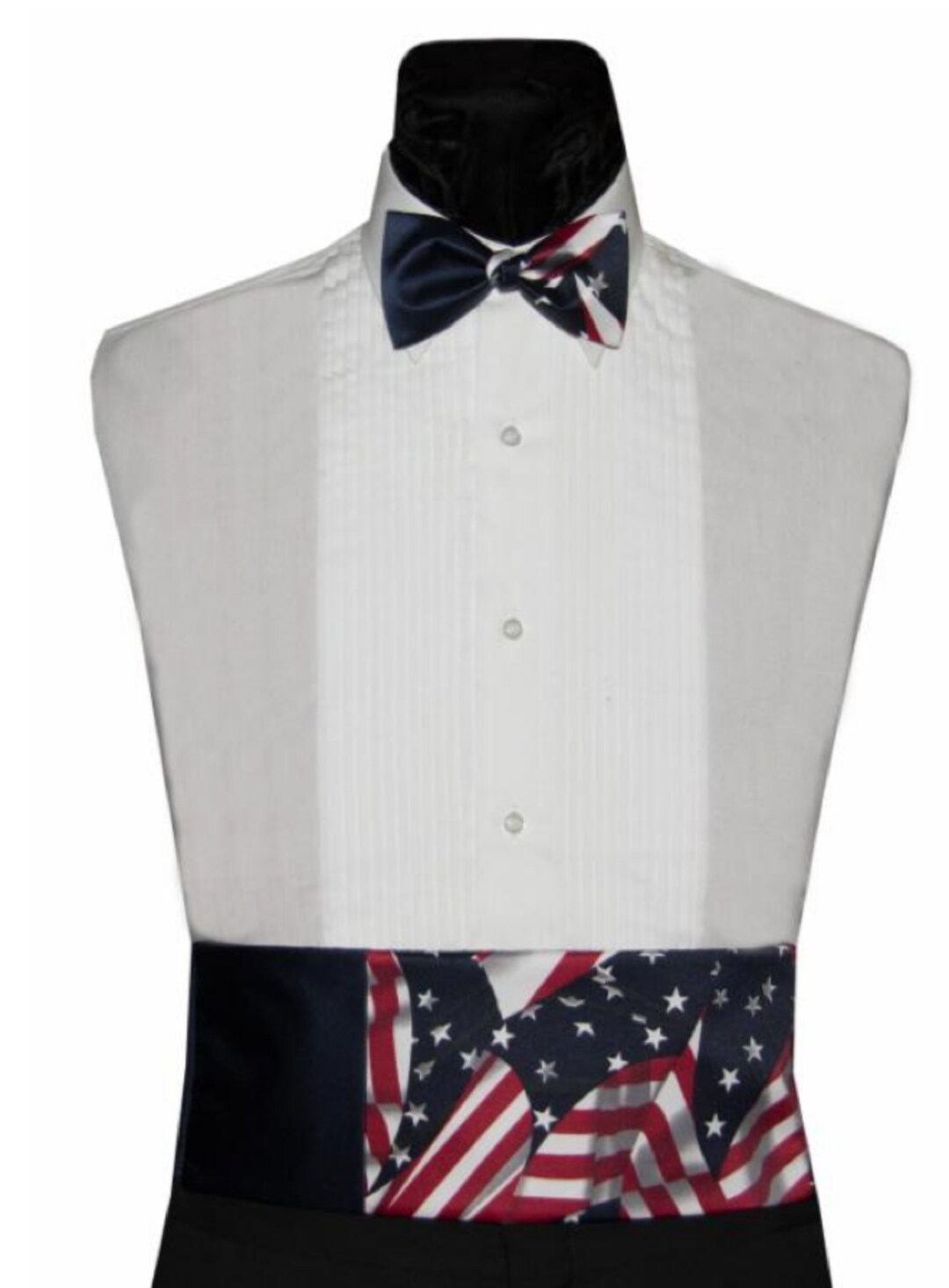 Patriotic Wavy Flags Two Toned Tuxedo Cummerbund and Bow Tie - Etsy