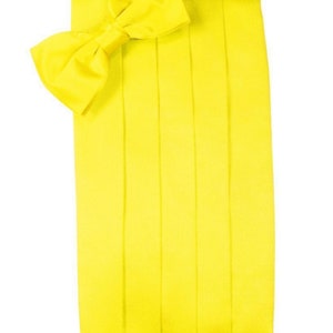 Sunbeam Yellow Tuxedo Cummerbund and Bow Tie Sets in Assorted Patterns - Etsy
