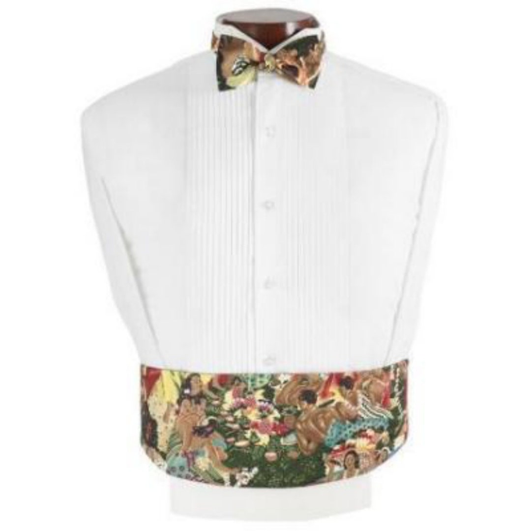 Hawaiian Luau Feast Tuxedo Formal Cummerbund and Bow Tie Hawaiian Luau ...