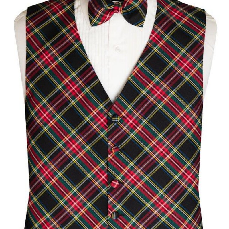 Mens Plaid Holiday Vests - Etsy