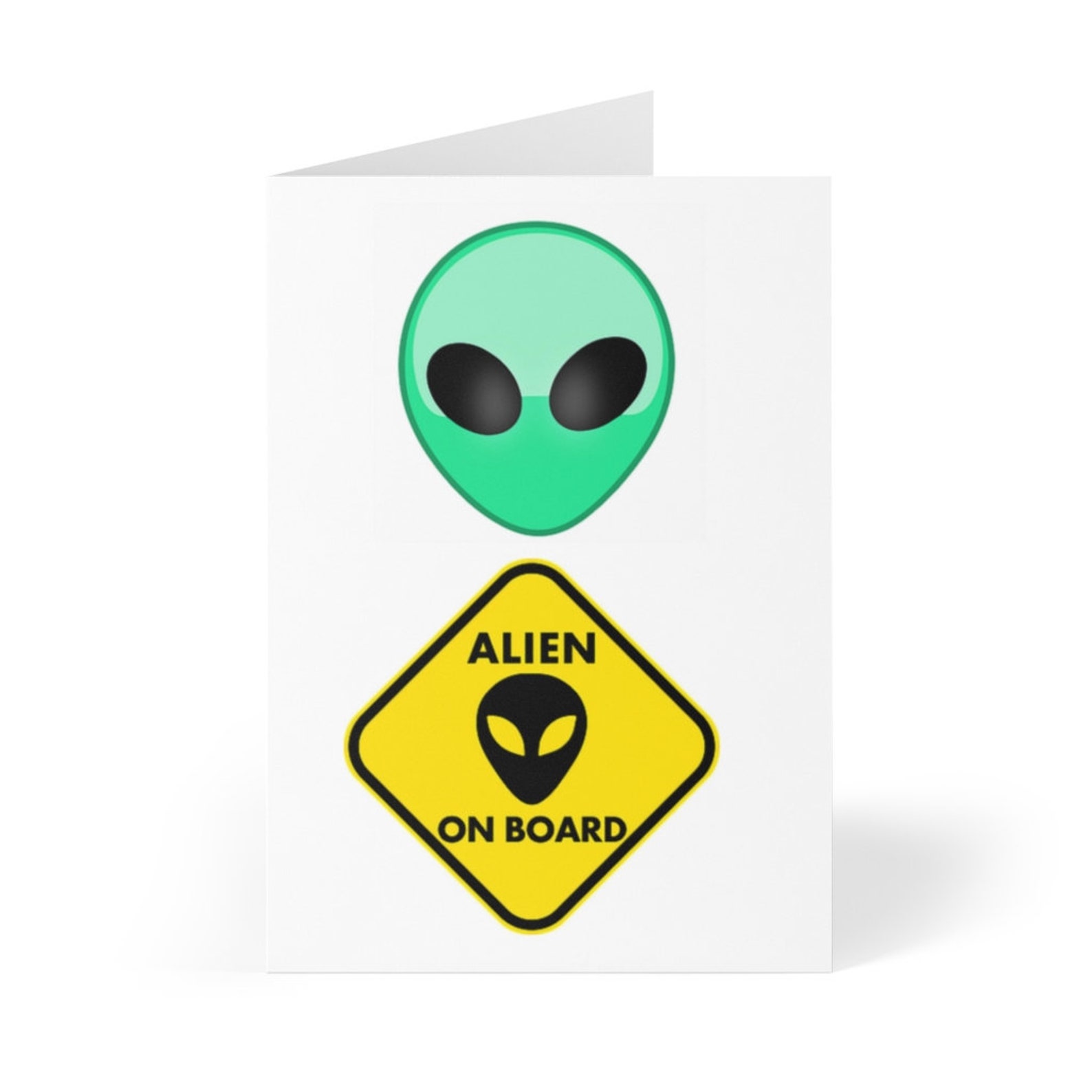 Greeting Cards 8 Pcs Alien Thank You Cards Alien Message | Etsy