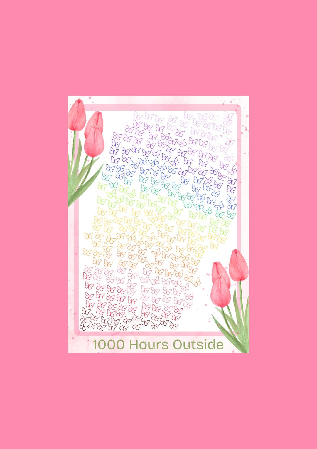 1000 Hours Outside Tracker - Etsy