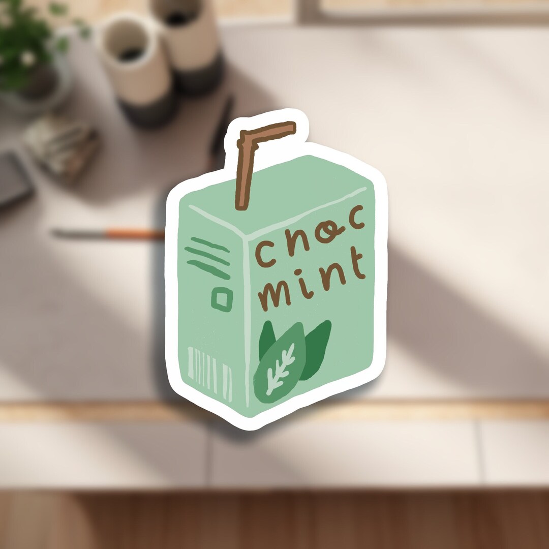Mint Chocolate Milk Sticker | Waterproof Vinyl | Handmade - Etsy