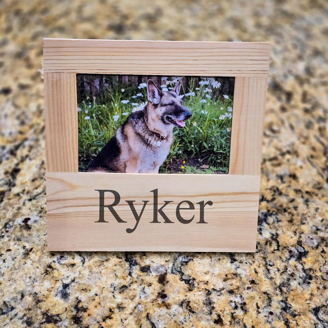 Personalized Wooden Photo Frame Unfinished Wood Engraved Name or ...
