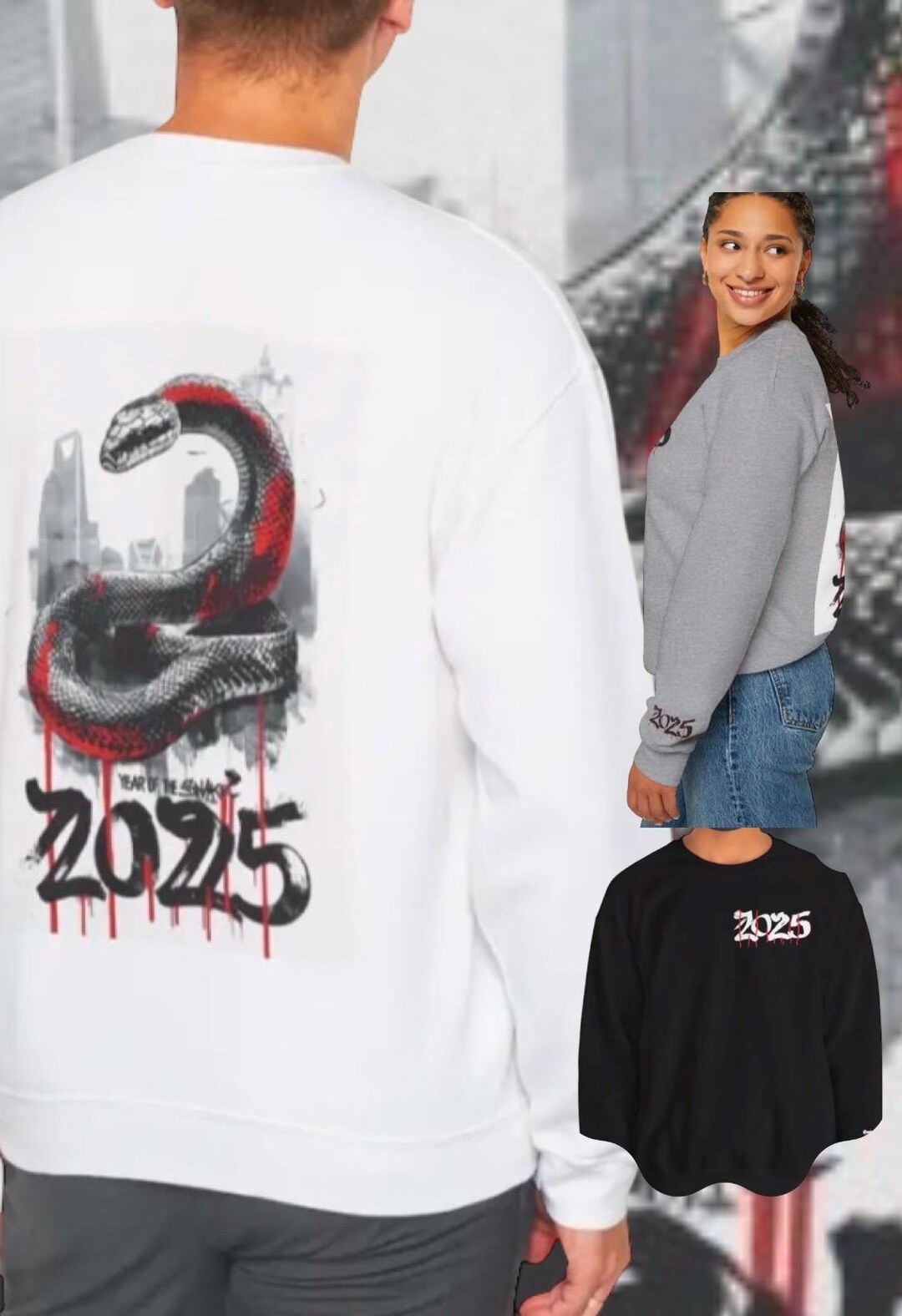 Year of the Snake 2025 Sweatshirt, Chinese Zodiac Jumper, Lunar New ...