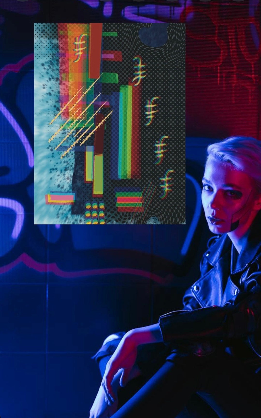 Cyberpunk Digital Wall Art, Cyber Zone Abstract Artwork, Rolled Poster ...