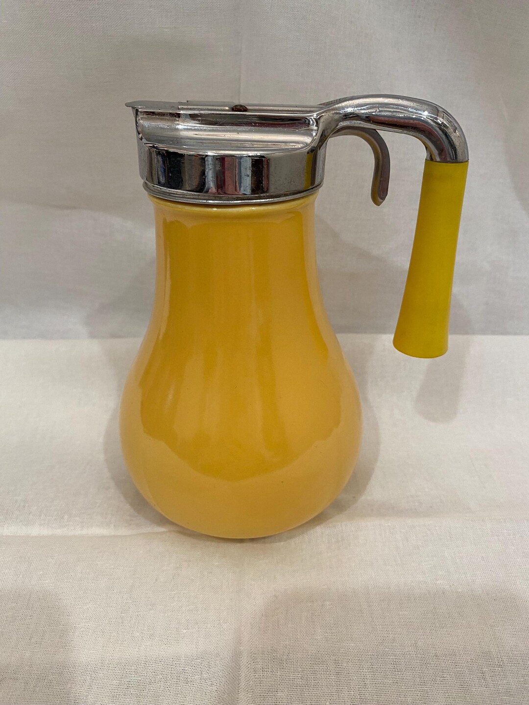 Vintage Yellow Fiesta Syrup Pitcher - Etsy