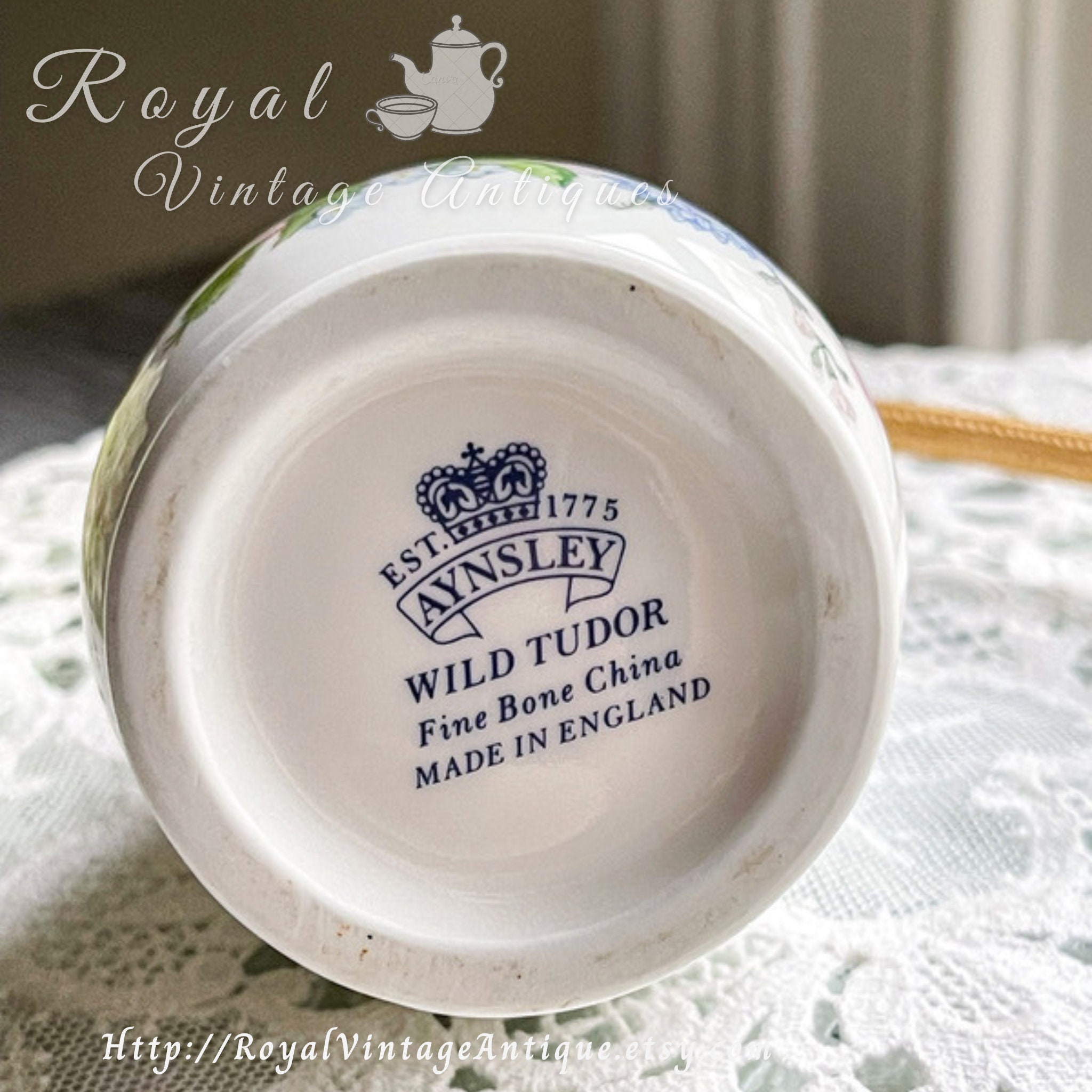 Vintage Aynsley wild Tudor Floral Atomiser Perfume Bottle Puffer Fine ...