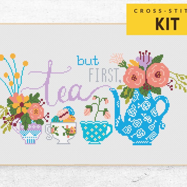 Tea Cross Stitch - Etsy