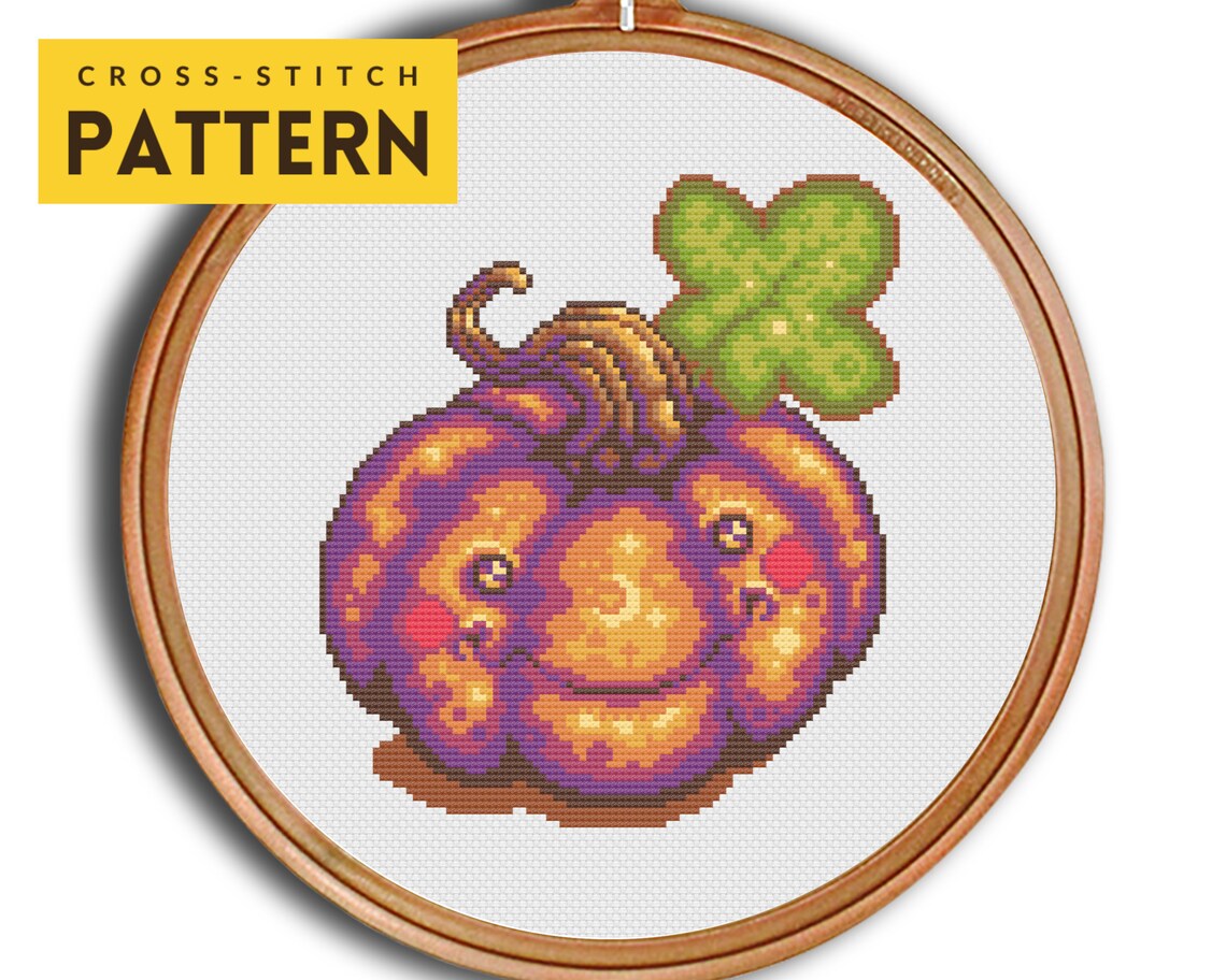 Pumpkin Cross Stitch Pattern, Thanksgiving Cross Stitch, Halloween ...