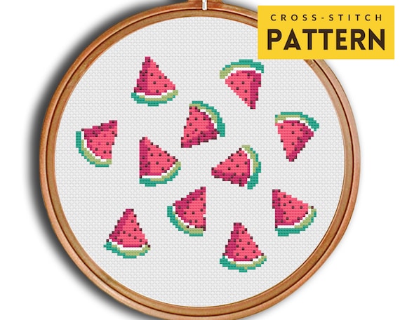 Watermelon Cross Stitch Pattern Fruit Sampler Cross Stitch - Etsy