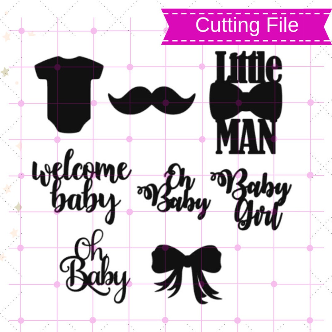 Baby Set SVG, Oh Baby Cut Files, Baby Shower Svg, Welcome Baby Cut File ...