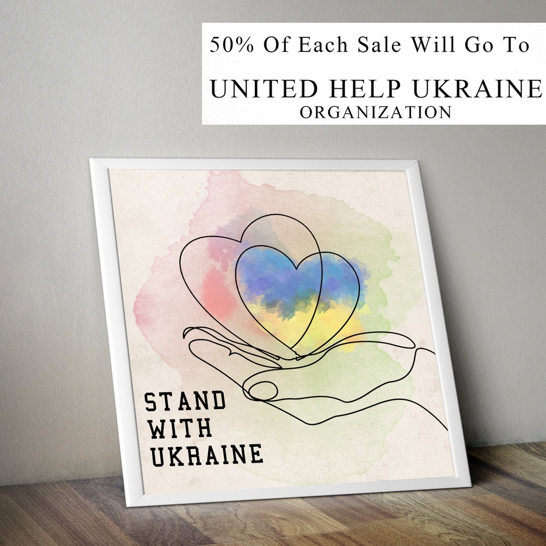 Stand With Ukraine Poster, Free Ukraine, Stop War, Love for Ukraine ...