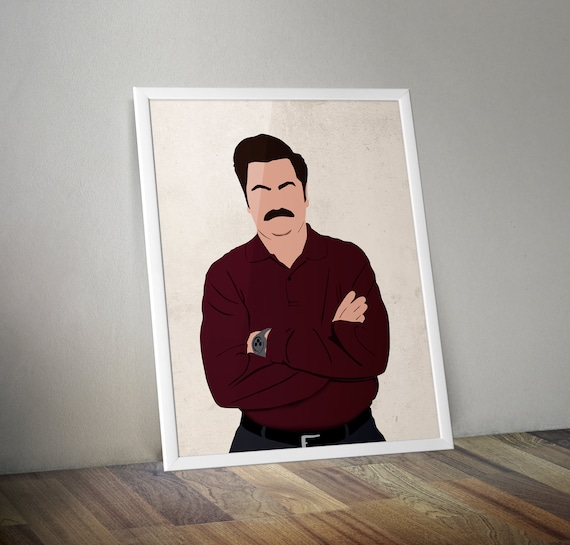 Ron Swanson Poster Ron Swanson Parks and Rec Inspired Art | Etsy
