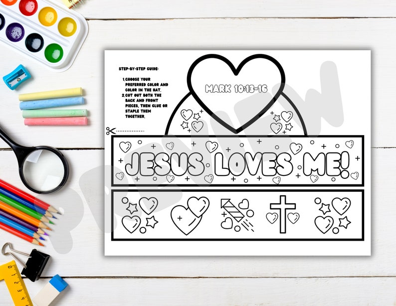Christian Toddler Love / Valentine Printable Headband Hat - Etsy