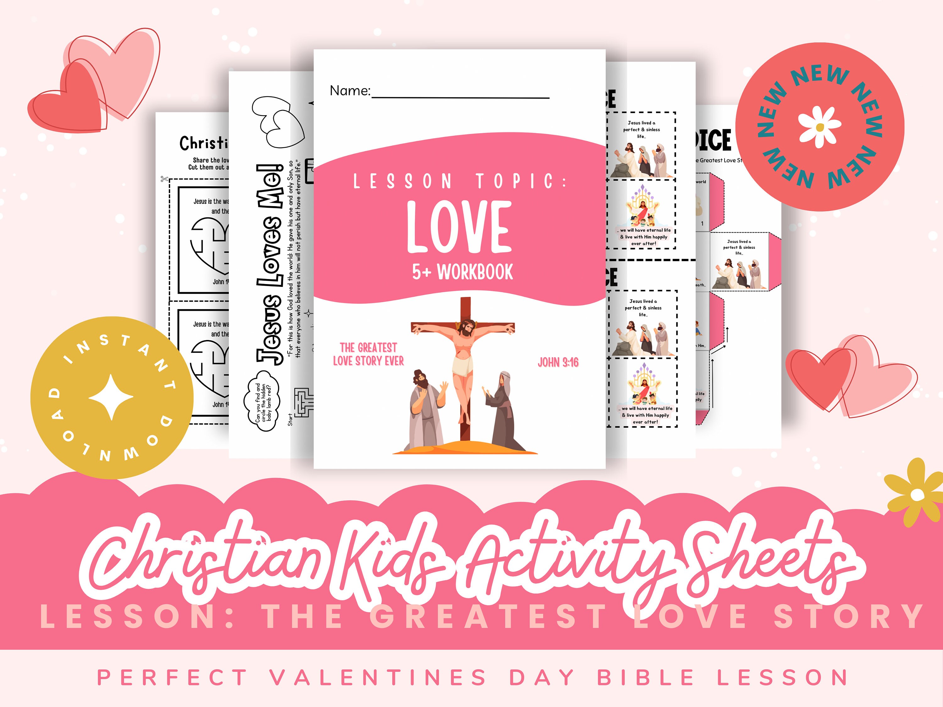 Valentine's Day Bible Lesson for Kids / Toddlers, Sunday School ...