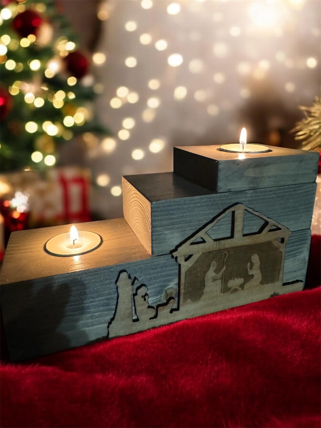 Nativity Candle Holder - Etsy