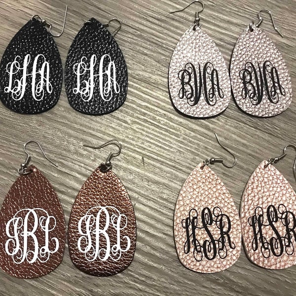 Monogram Earrings - Etsy