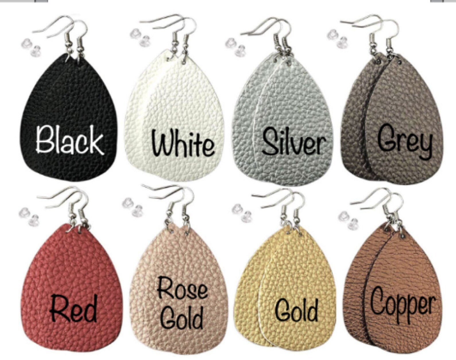 Faux Leather Monogrammed Earrings Personalized With Your Monogram ...