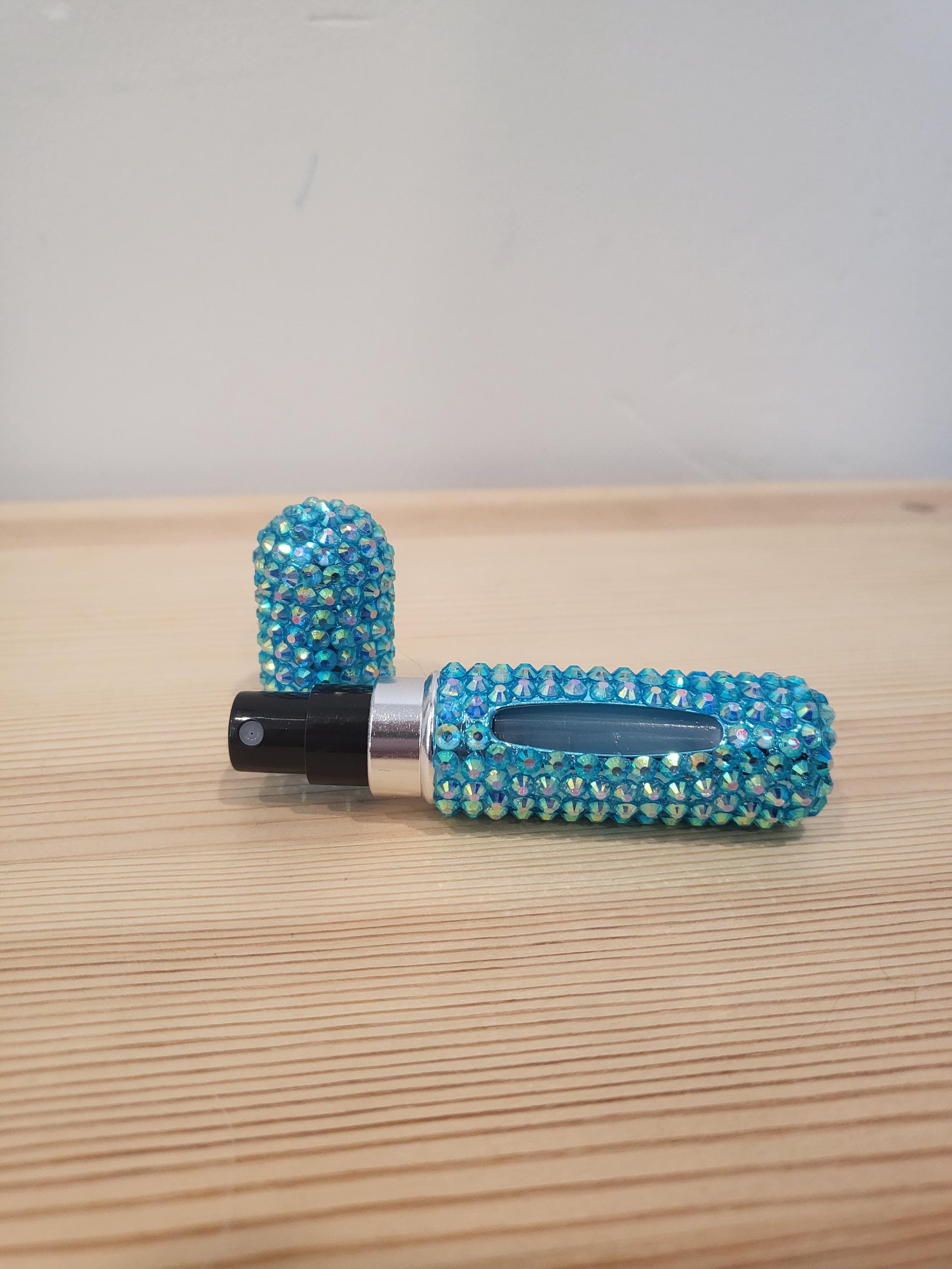 Bedazzled Bejeweled Bling Rhinestone Refillable Perfume Spritzer Bottle ...