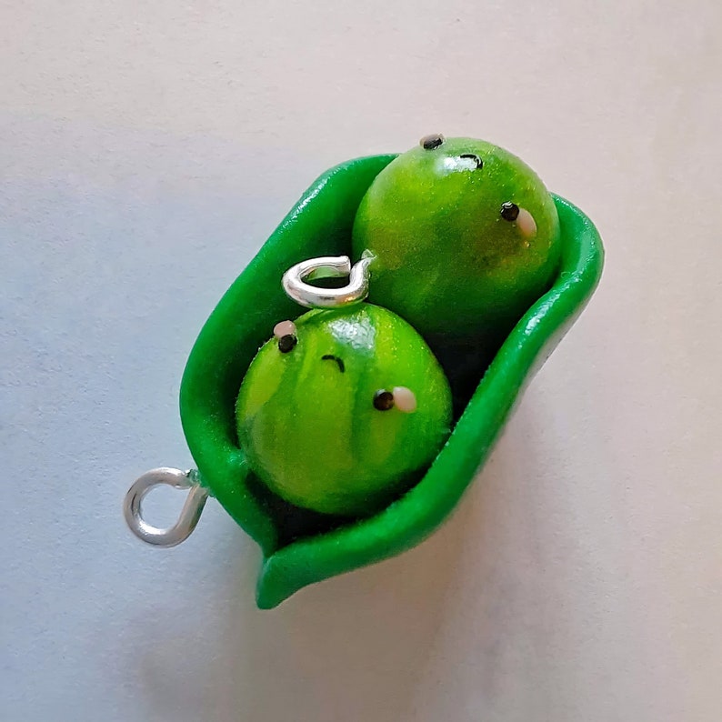 Hap-pea Together Polymer Clay Friendship Charm - Etsy