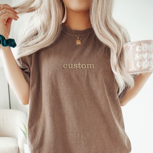 Custom Embroidered T Shirt, Men, Women, Unisex Custom Embroidered ...