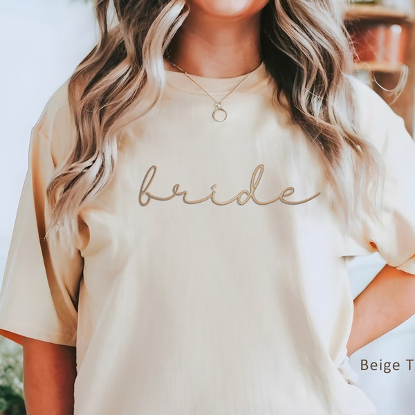 Embroidered Bride Shirt - Etsy