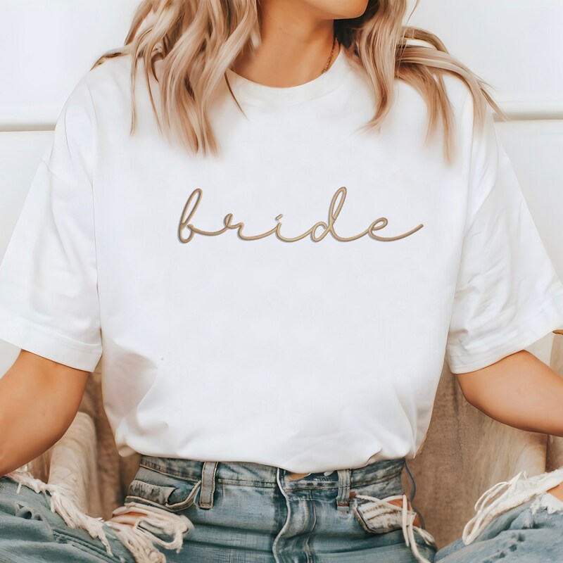 Embroidered Bride Shirt - Etsy