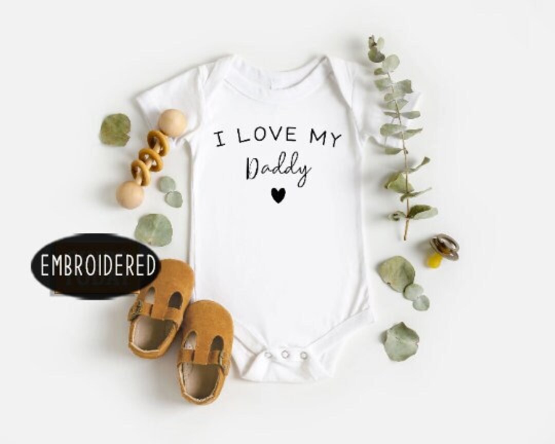 Embroidered Daddy Baby Onesies® Brand, Cute I Love My Daddy Onesie ...