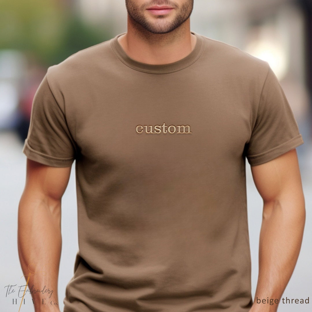Custom Embroidered T Shirt, Custom Embroidered Tshirt, Embroidered Tee ...