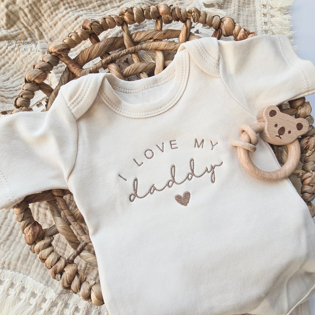 Embroidered I Love My Daddy ONESIES® Brand, Hello Daddy Onesies® Brand ...