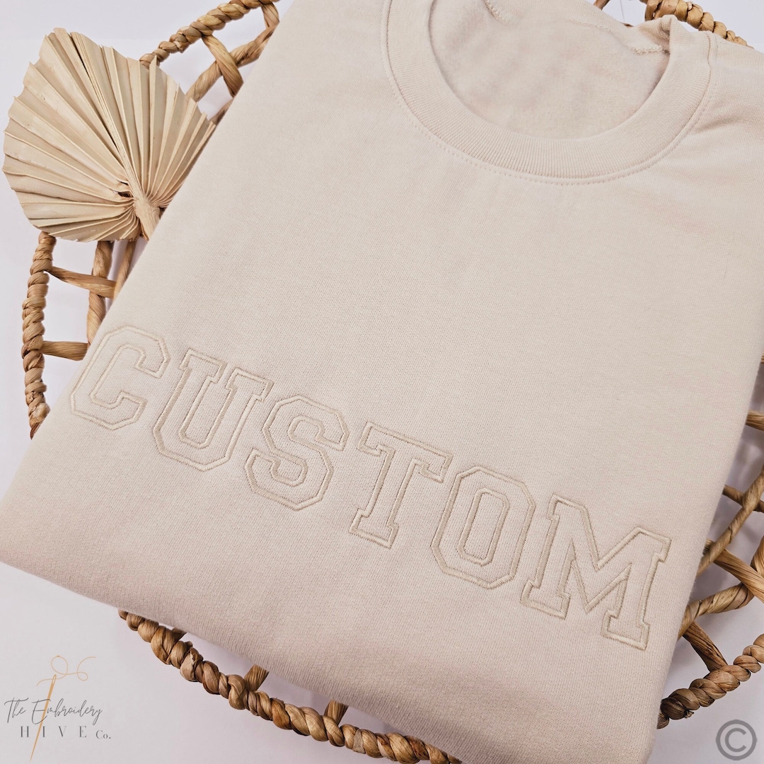 Customized Sweatshirt Simple Custom Embroidered Sweatshirt Custom ...