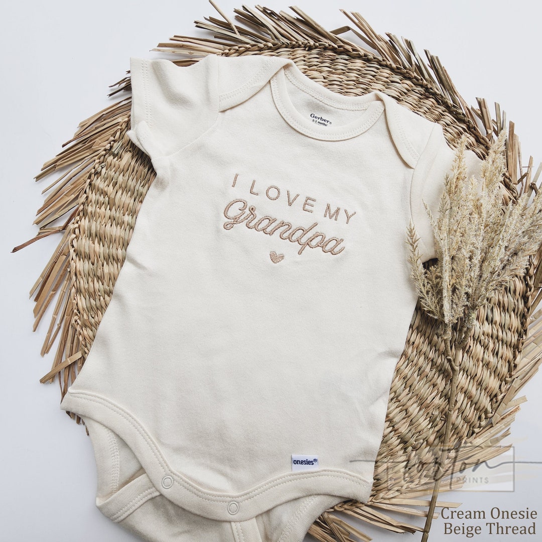 Grandpa Baby Onesies® Brand- Cute I Love My Grandpa Onesie® - Custom ...
