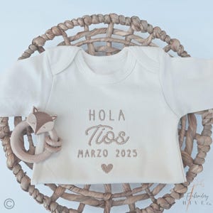 Embroidered Hola Tios ONESIES® Brand, Spanish Hola Aunt Uncle Hi Auntie Spanish Hi ONESIES ...