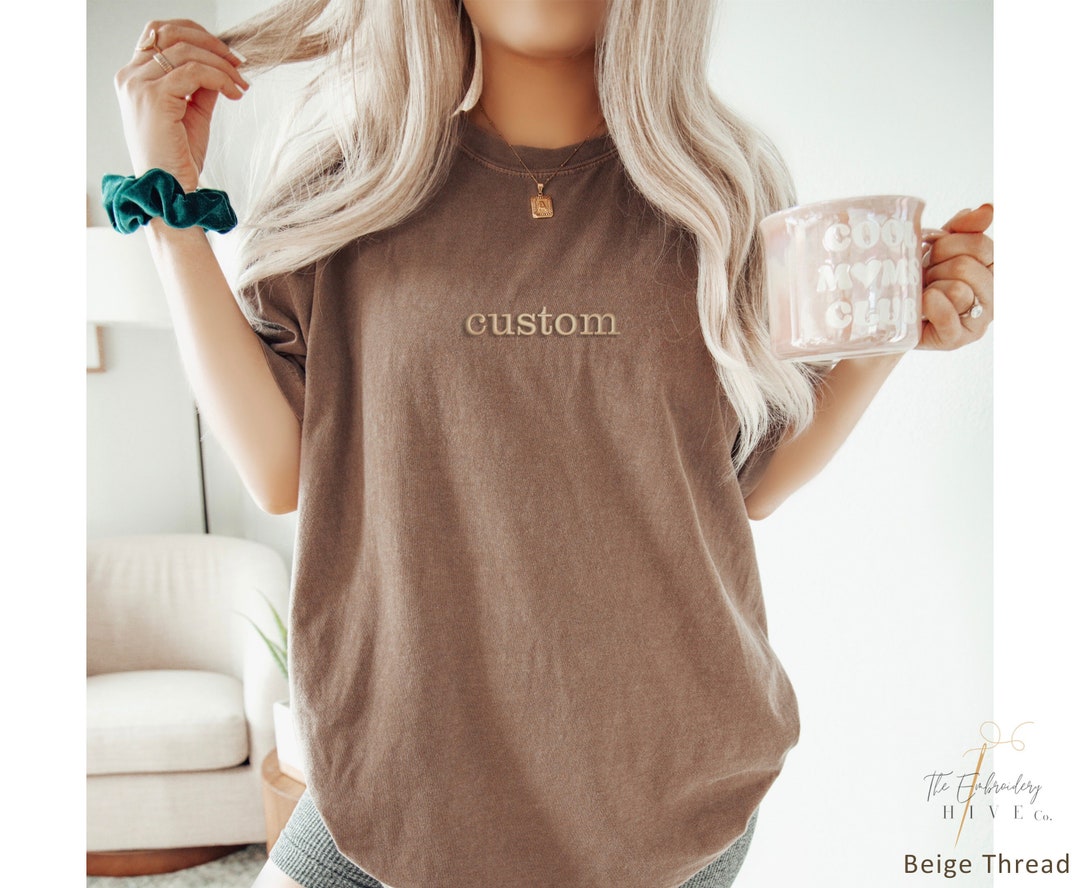 Custom Embroidered T Shirt, Custom Embroidered Tshirt, Embroidered Tee ...