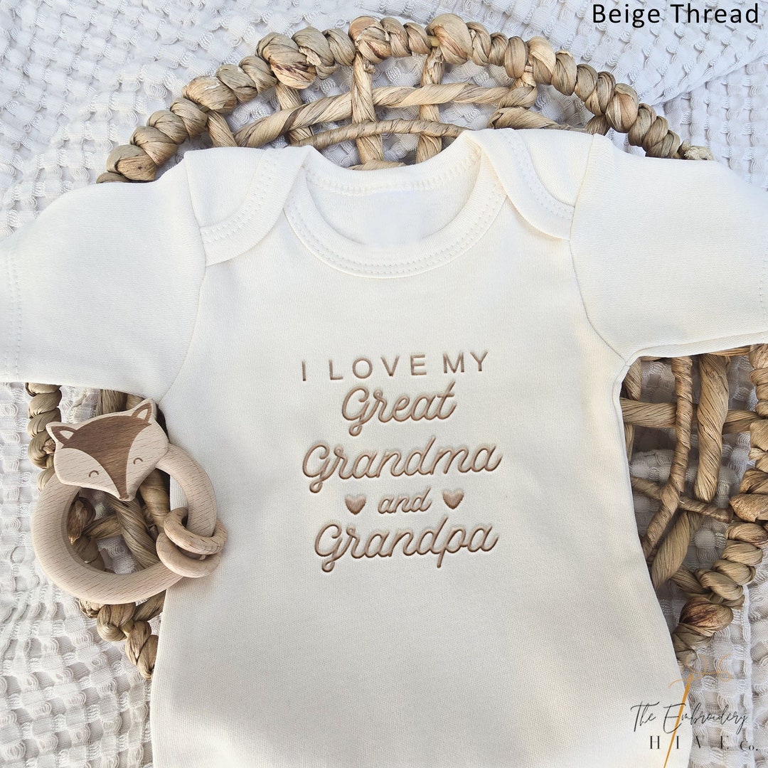 Embroidered I Love My Great Grandma and Grandpa ONESIES® Brand, Hi ...