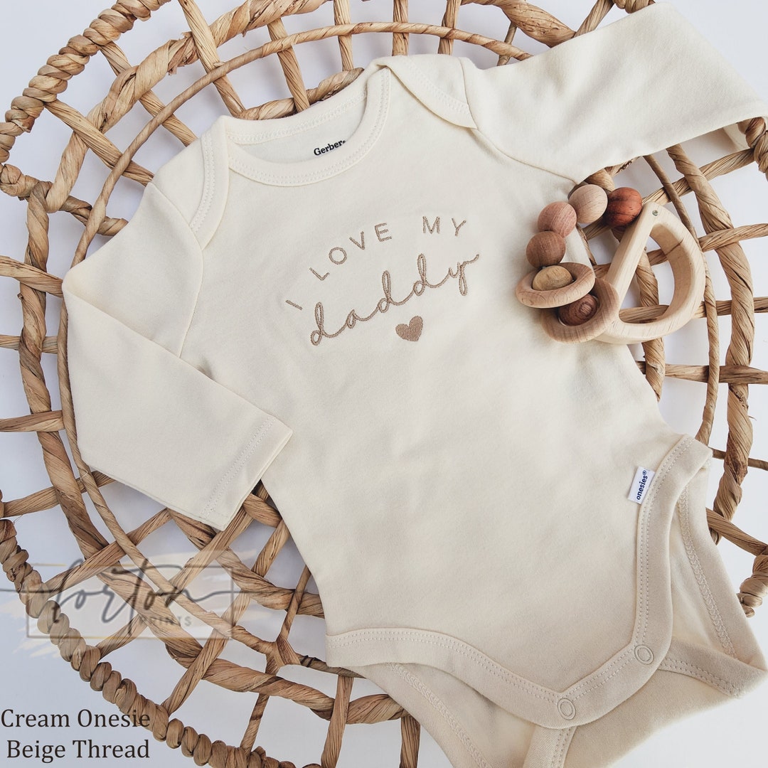 Embroidered I Love My Daddy ONESIES® Brand, Hello Daddy ONESIES® Brand ...