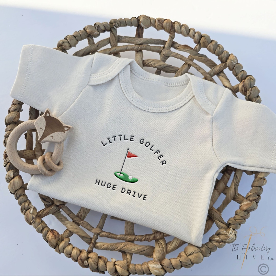 Embroidered Little Golfer Huge Drive ONESIES® Brand, Baby Golf Club ...
