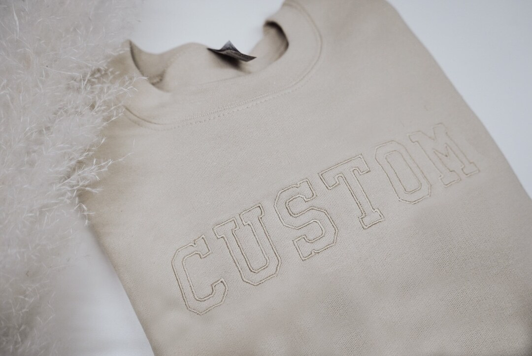 Customized Sweatshirt Simple Custom Embroidered Sweatshirt - Etsy