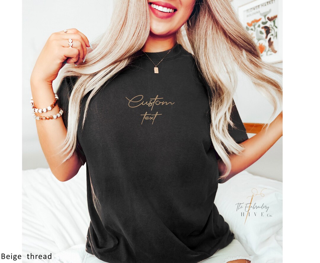 Custom Embroidered T Shirt, Custom Embroidered Tshirt, Embroidered Tee ...