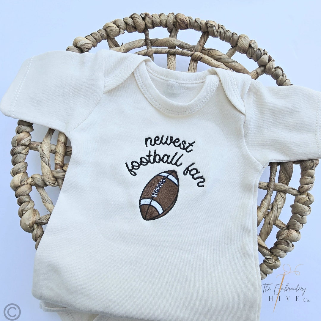 Embroidered Newest Football Fan ONESIES® Brand, New to the Club, Crew ...