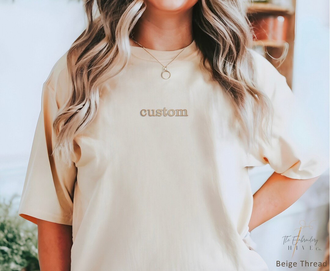 Custom Embroidered T Shirt, Custom Embroidered Tshirt, Embroidered Tee ...
