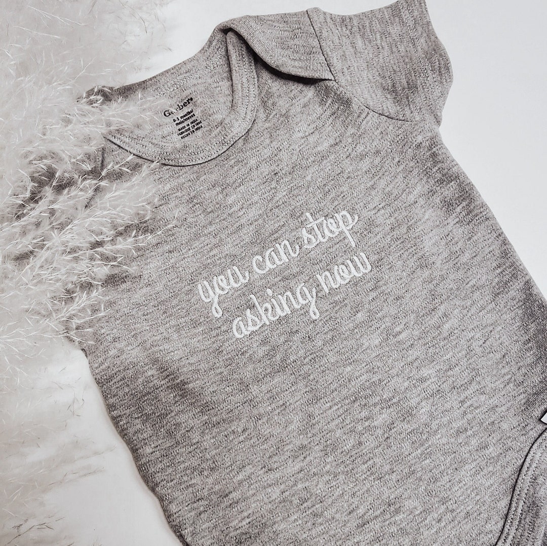 Embroidered Onesies® Brand, You Can Stop Asking Now, Husband Pregnancy ...