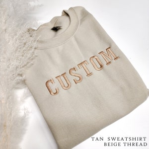 Custom Embroidered Sweatshirt, Custom Embroidered Varsity Crewneck ...
