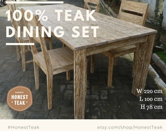 Teak dining table | Etsy